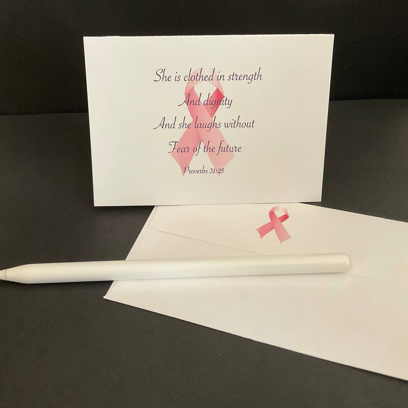 Breast Cancer Note Cards - Etsy