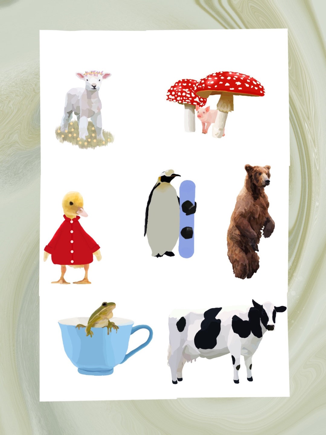 Animal Addiction Sticker Collection - Etsy