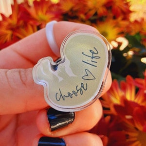 Pro Life Acrylic Pin 1.25x1in Conservative Christian Catholic Jacket ...