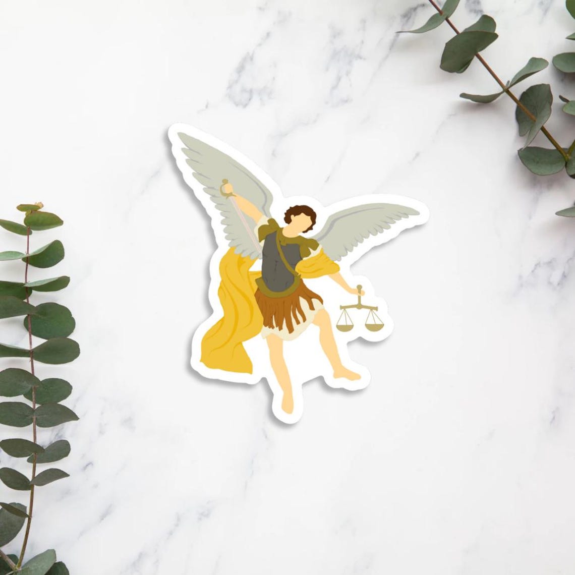 St. Michael Vinyl Sticker - Etsy