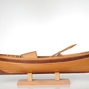 FISHING BOAT MODEL Ship, Rowing Boat Ornament, Rowing Gift, Rustic ...