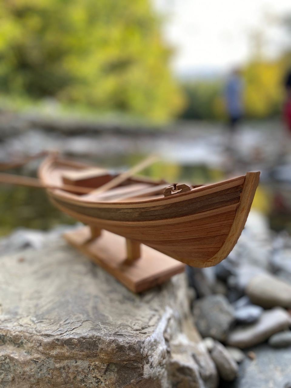 FISHING BOAT MODEL Ship, Rowing Boat Ornament, Rowing Gift, Rustic ...