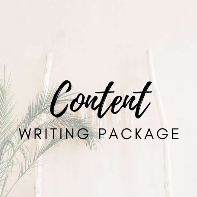 Content Writing Package - Etsy