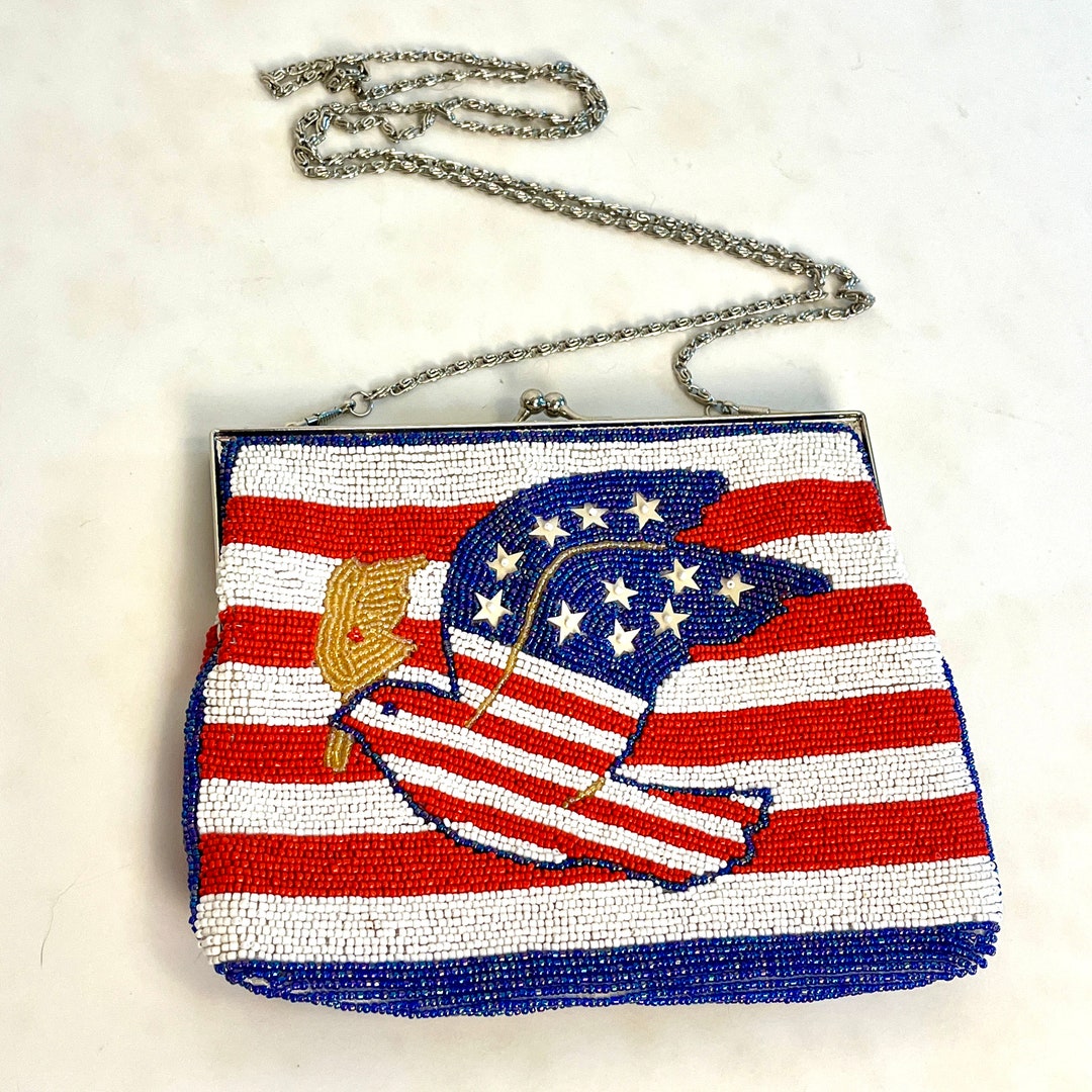 1960's Beaded Purse With Peace Dove - Etsy