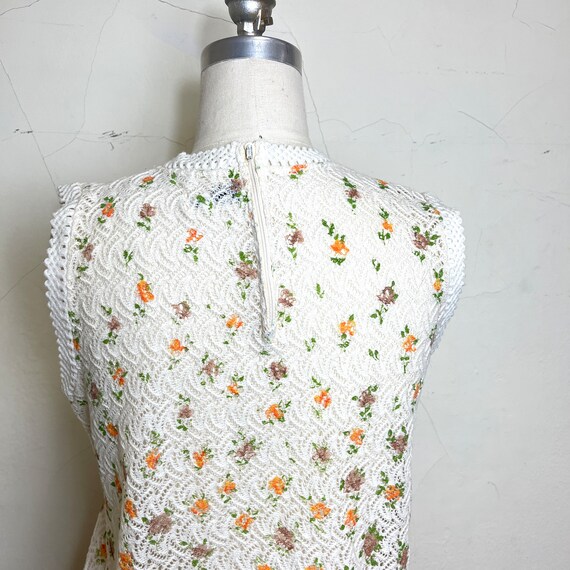 Sz. M 1960's Acrylic Yarn Top - Gem