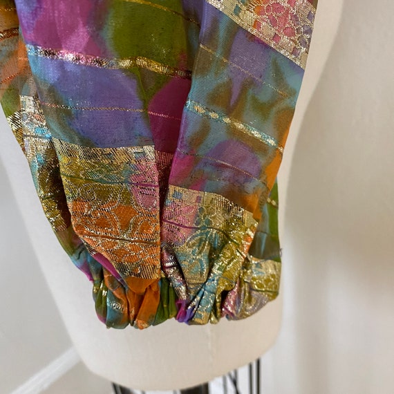Sz.S 1960's Sheer Metallic Blouse - Gem