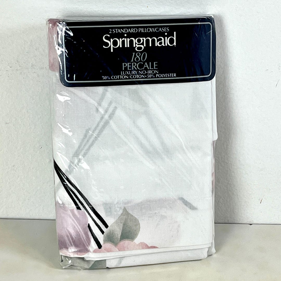 2 "springmaid" 1980's Pillowcases "lillique Rose" - Etsy