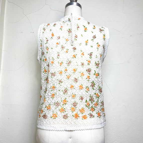 Sz. M 1960's Acrylic Yarn Top - Gem
