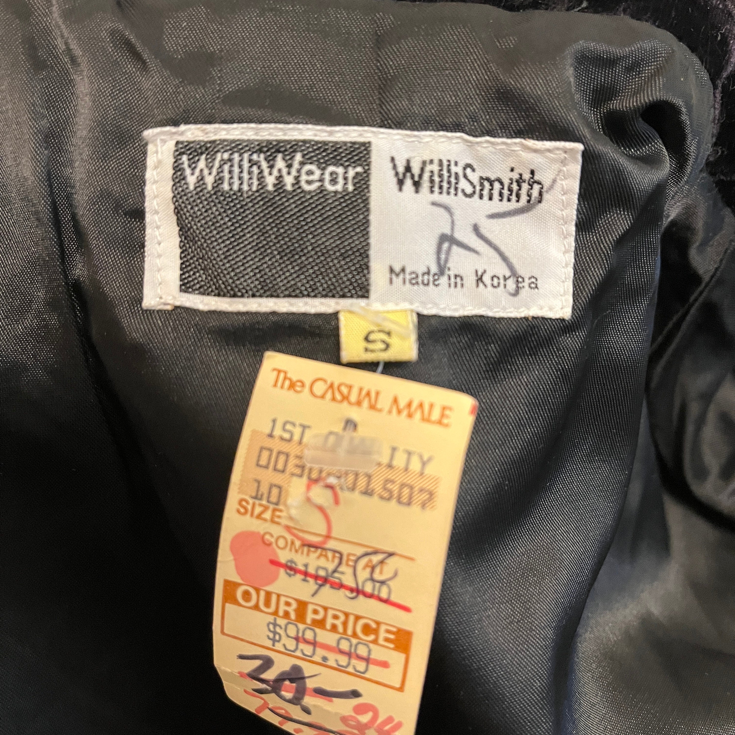 1980's Crushed Velvet Smoking Jacket "williwear Willie Smith" Deadstock ...