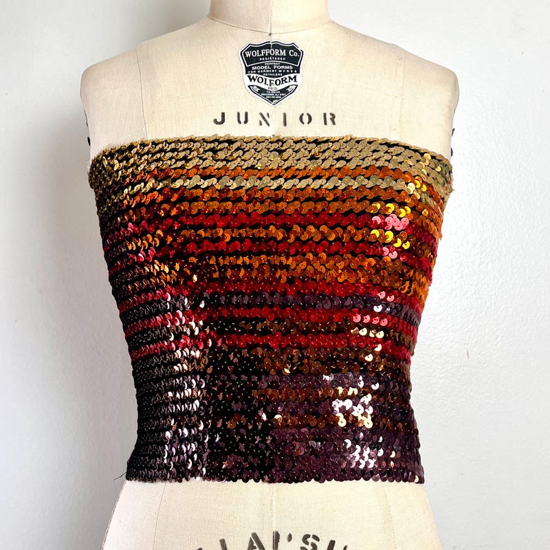 Sequin Tube Top - Etsy