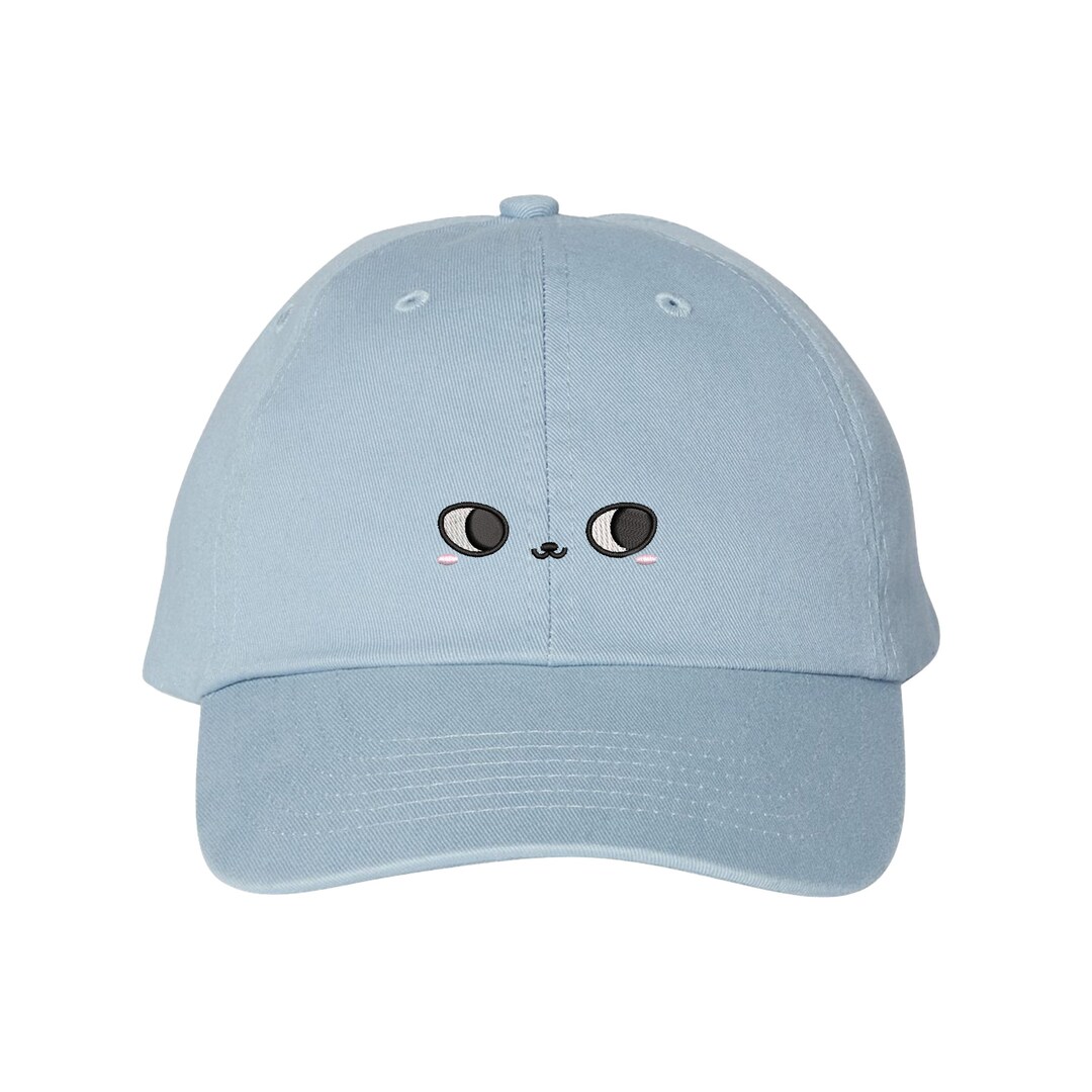 Cat Eyes and Whiskers - Kitten - Adjustable Embroidered Baseball Cap ...