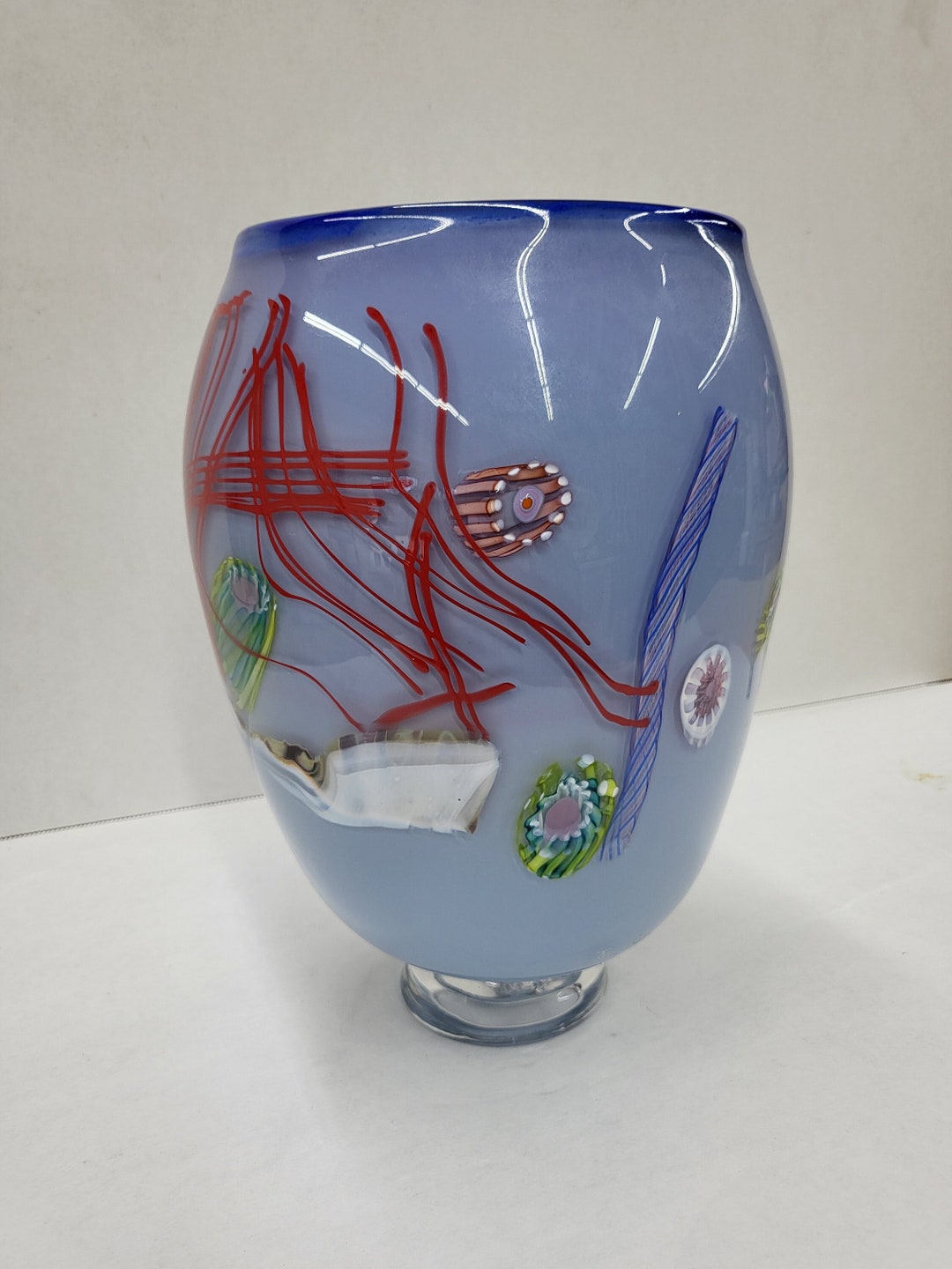 John Silverman Signed Glass Vase | Silverman Handblown Glass | Glass ...
