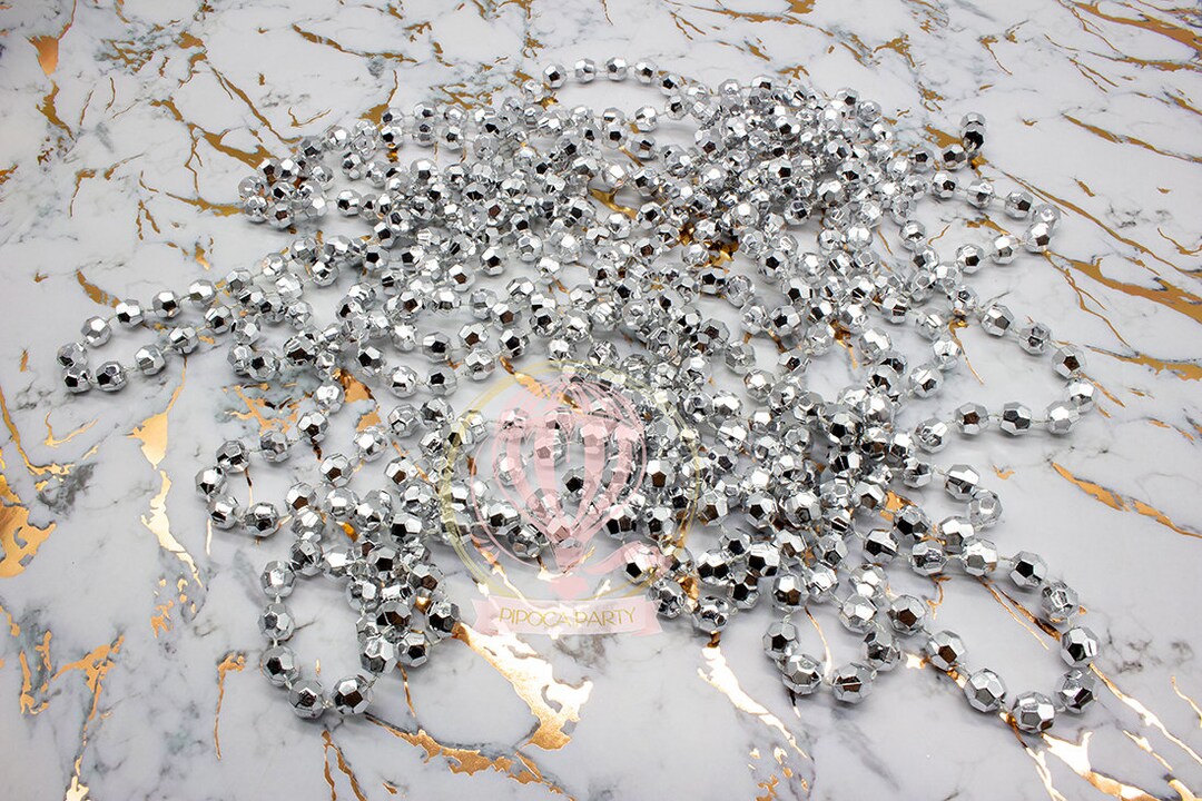 Silver Beaded Garland, Wedding Decoration, Disco Party, Birthday Party ...