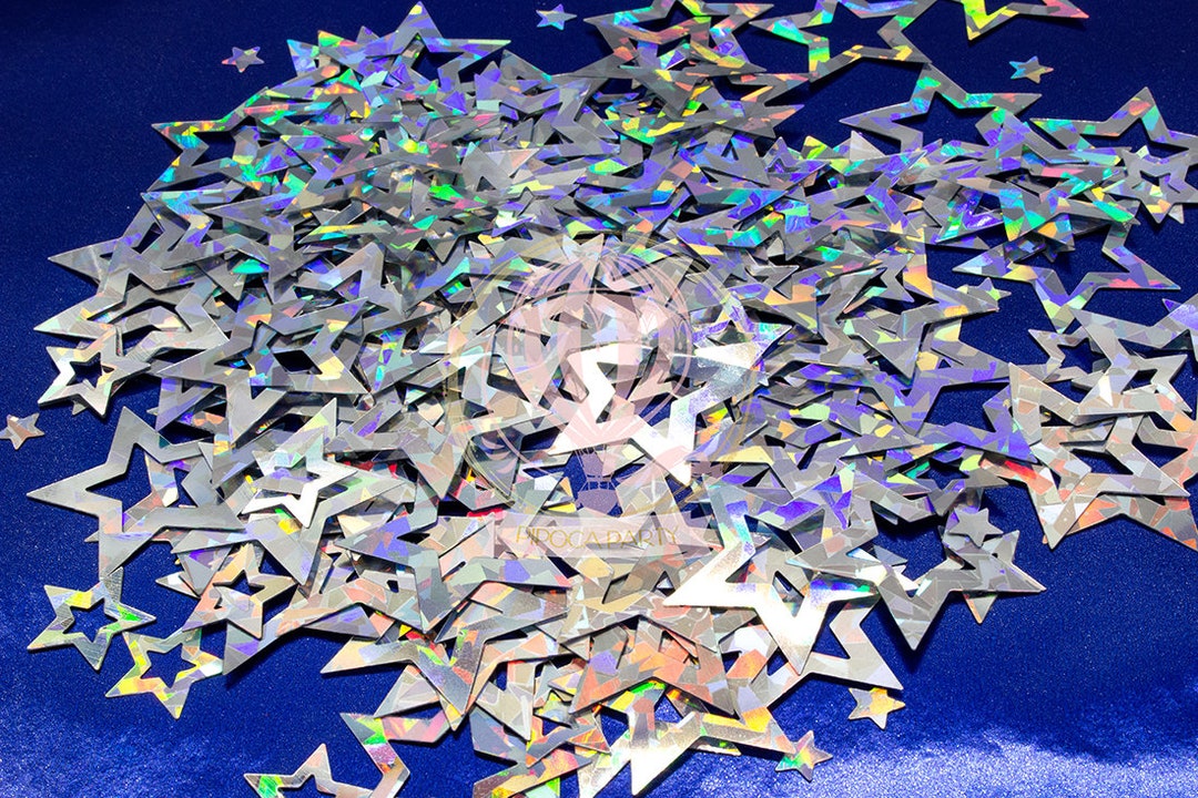 Holographic Confetti Stars, Birthday Party, Disco Party, Outer Space ...