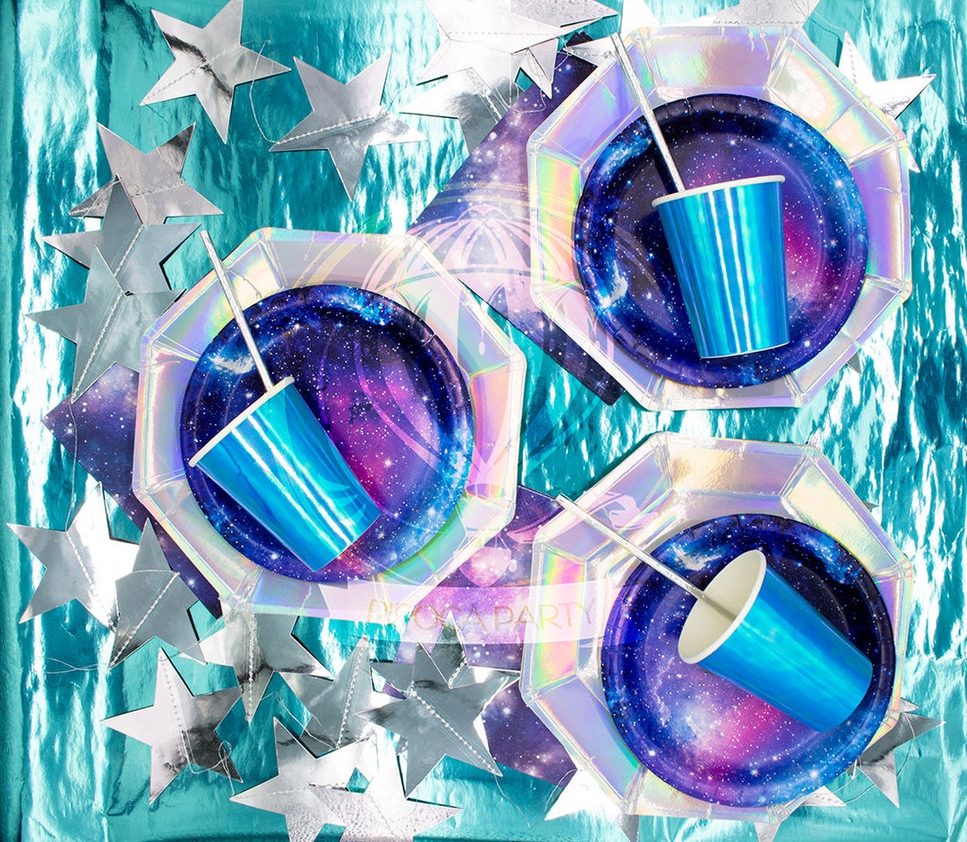 8 Galaxy Party Plates, Space Party, Birthdayparty, Galaxy Party - Etsy