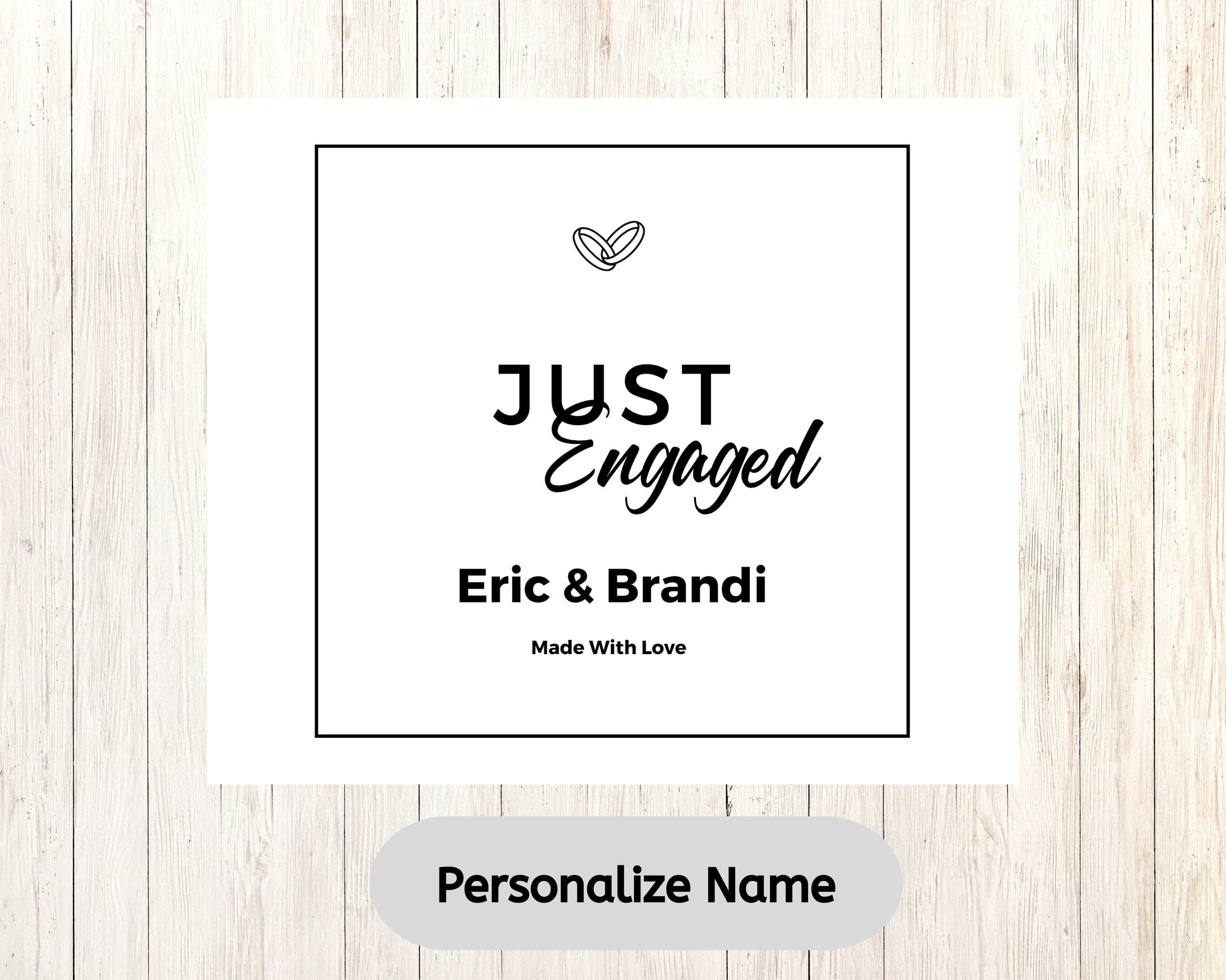 Custom Bottle Label Engagement Label Wine Label Wedding Label Gift ...