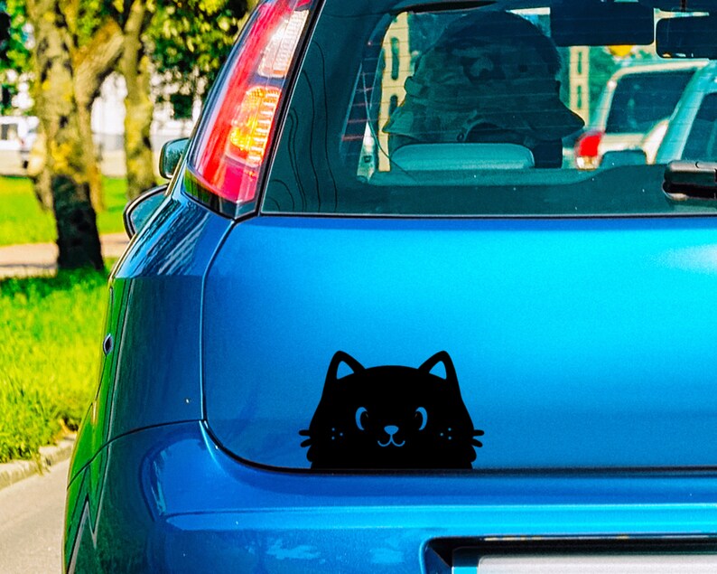 Cat Decal Peeking Cat Decal Animal Decal Cat Car Decal Cats Stickers ...