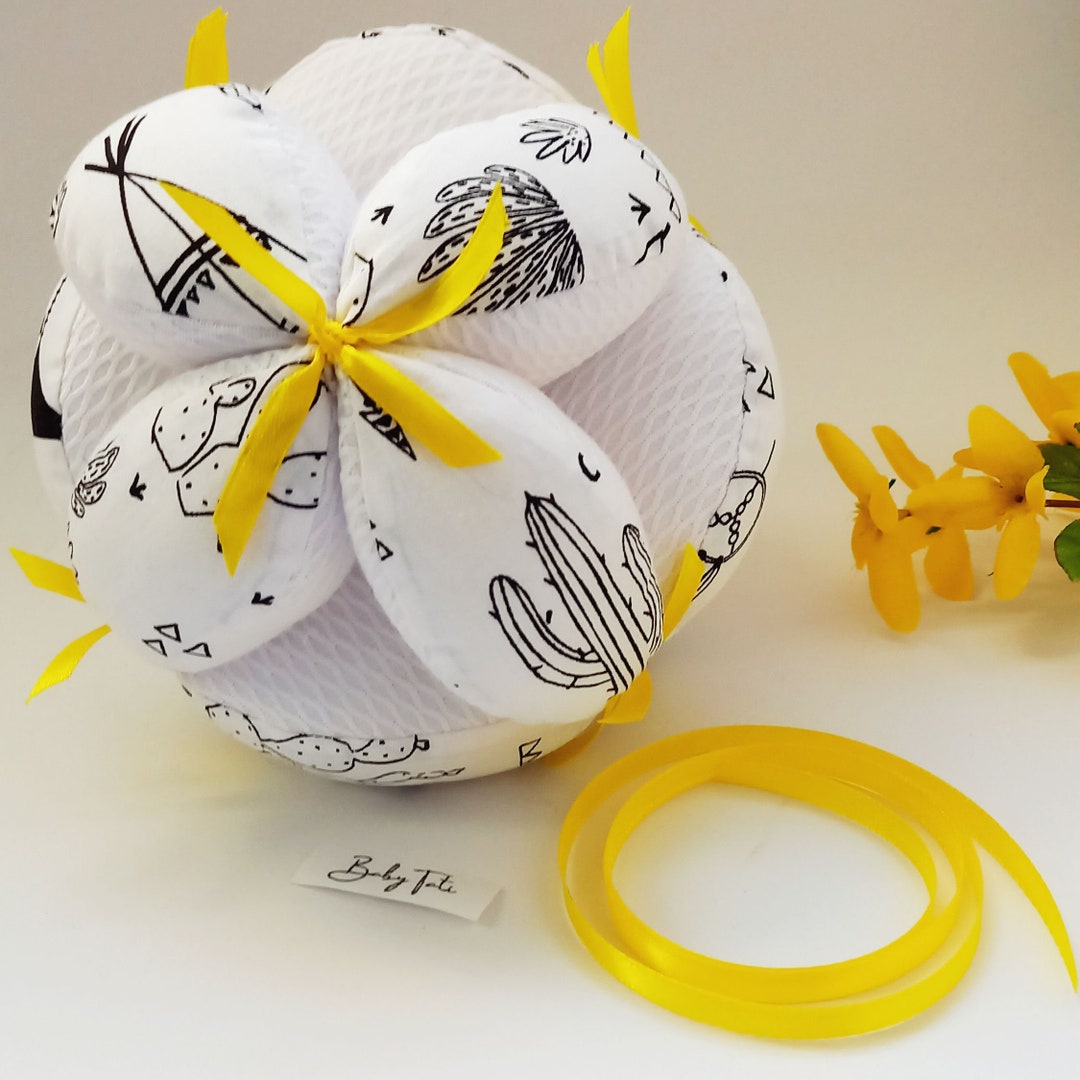 Sensory Toy Montessori Puzzle Ball, Monochrome Ball Gripper for Babies ...