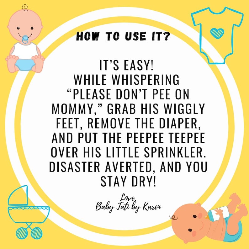 Custom Pee Pee Teepees for Baby Boy, Stop Pipi Diaper Protector, Funny ...