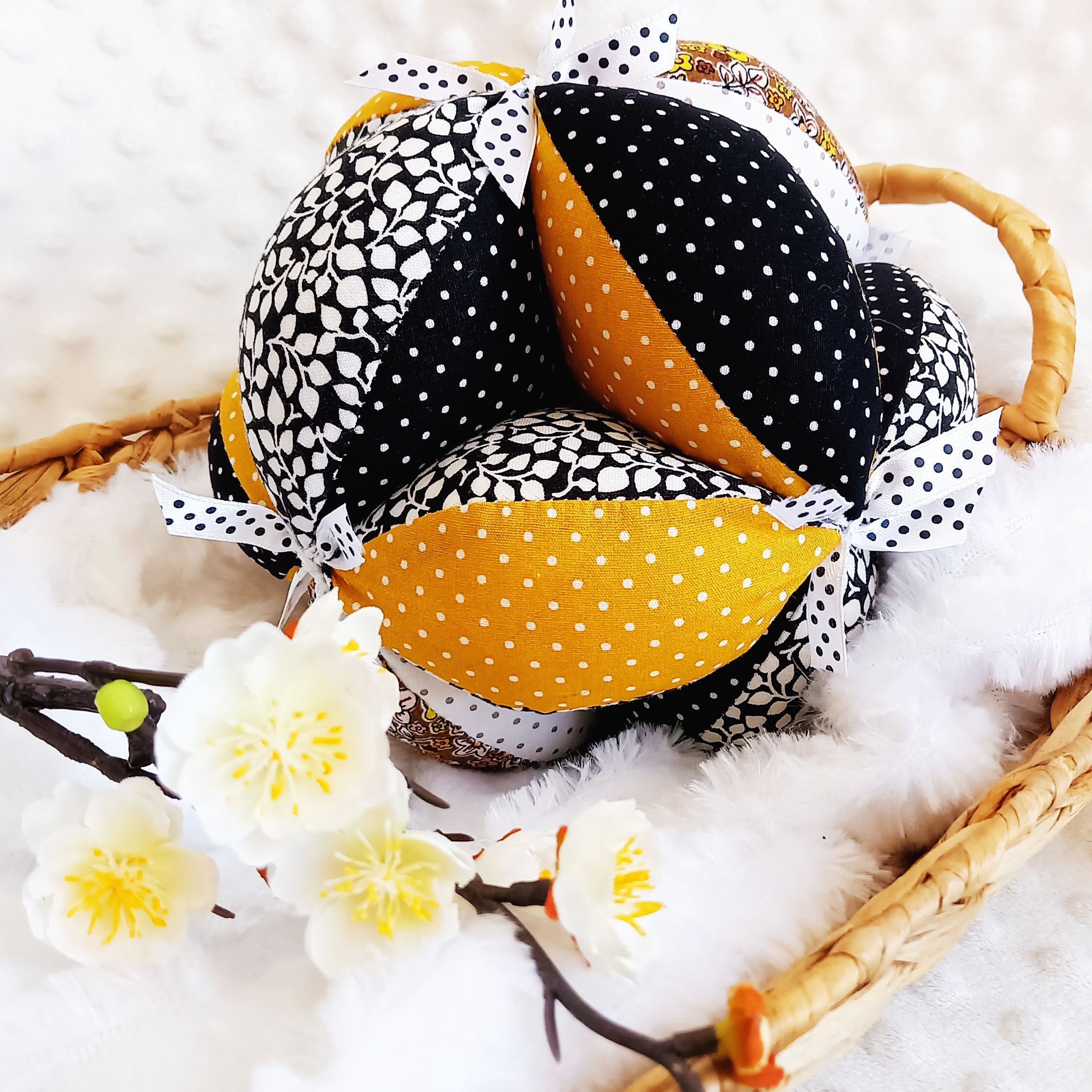 Montessori Puzzle Ball Baby Rattle Sensory Toys Mustard - Etsy