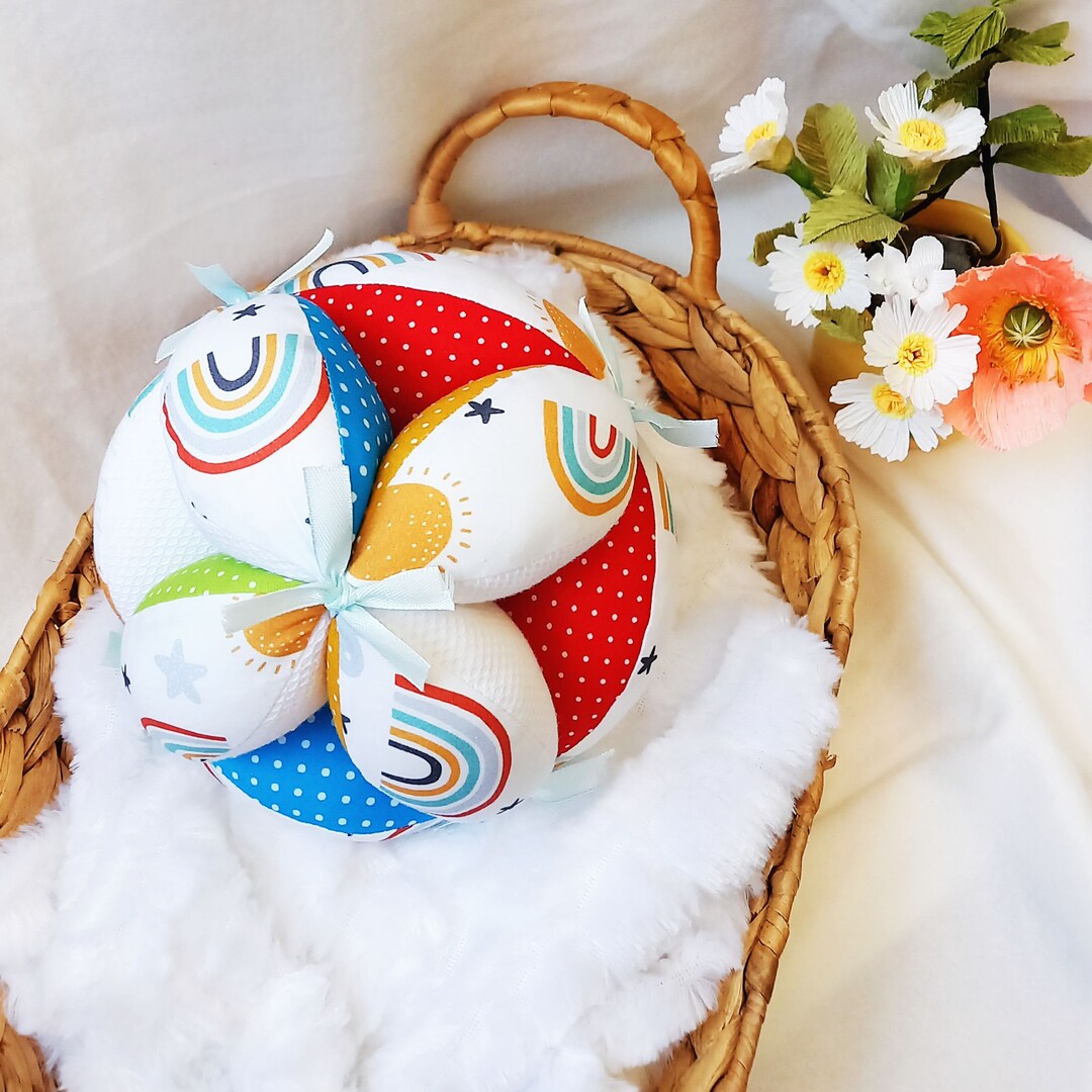 Montessori Puzzle Ball Baby Rattle Sensory Toys, Fine Motor Skills ...