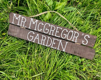 Rabbit Garden Sign | Etsy