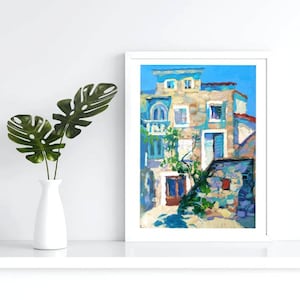 Montenegro Painting Cityscape Budva Original Artwork Impasto Painting ...