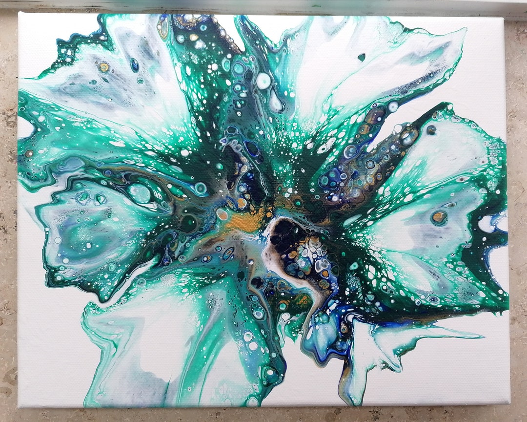 Emerald Painting Original Painting Green Abstract Artwork Acrylic ...