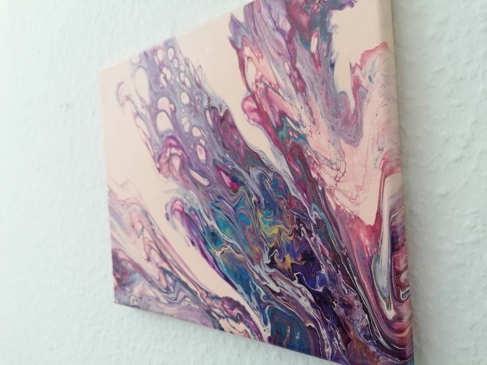 Pink and Purple Abstract Painting Original Artwork on Canvas - Etsy