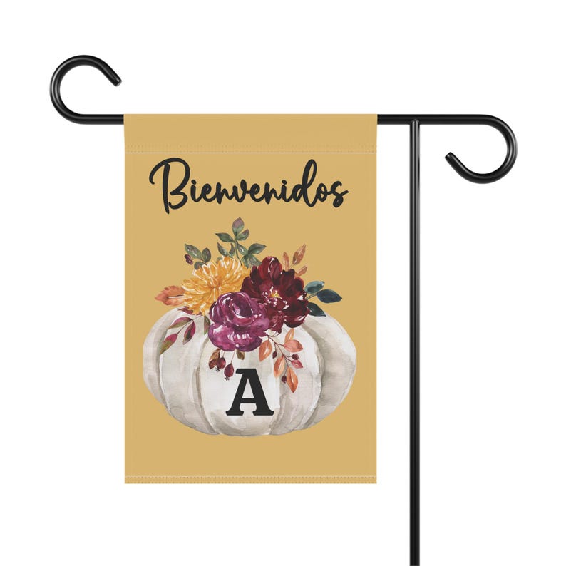 Spanish Welcome Sign, Bienvenidos Sign, Pumpkin Yard Decor, Monogram ...