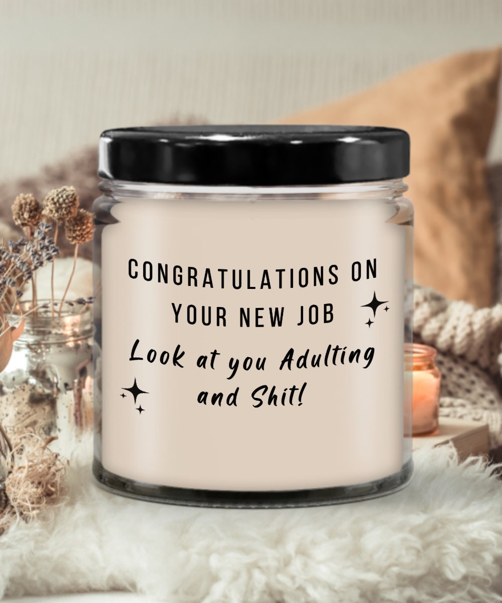 Congratulations New Job, Congrats New Job, New Job Gift, New Job Candle ...