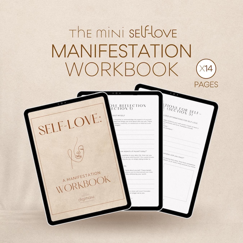 Self-love Workbook | Printable Self Growth PDF | Digital Aesthetic ...