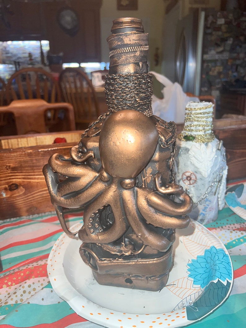 Jack Daniels Bottle Art LAMP Steam Punk Decor, Steam Punk Bottle Art ...