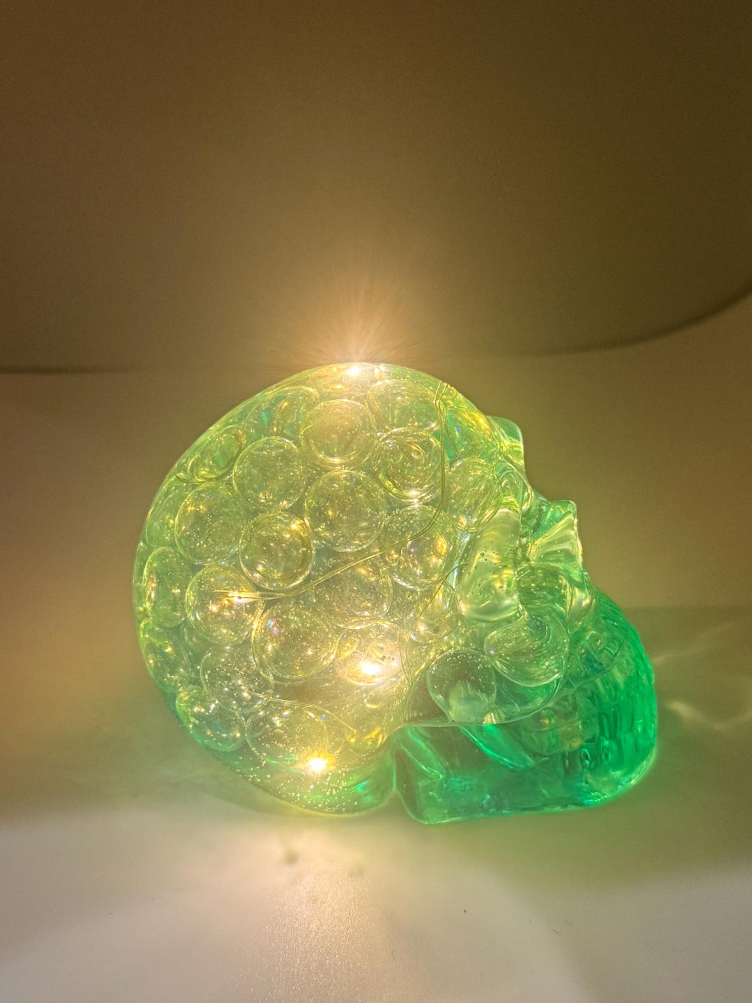 Skull Acrylic Resin Lighted Skull - Etsy