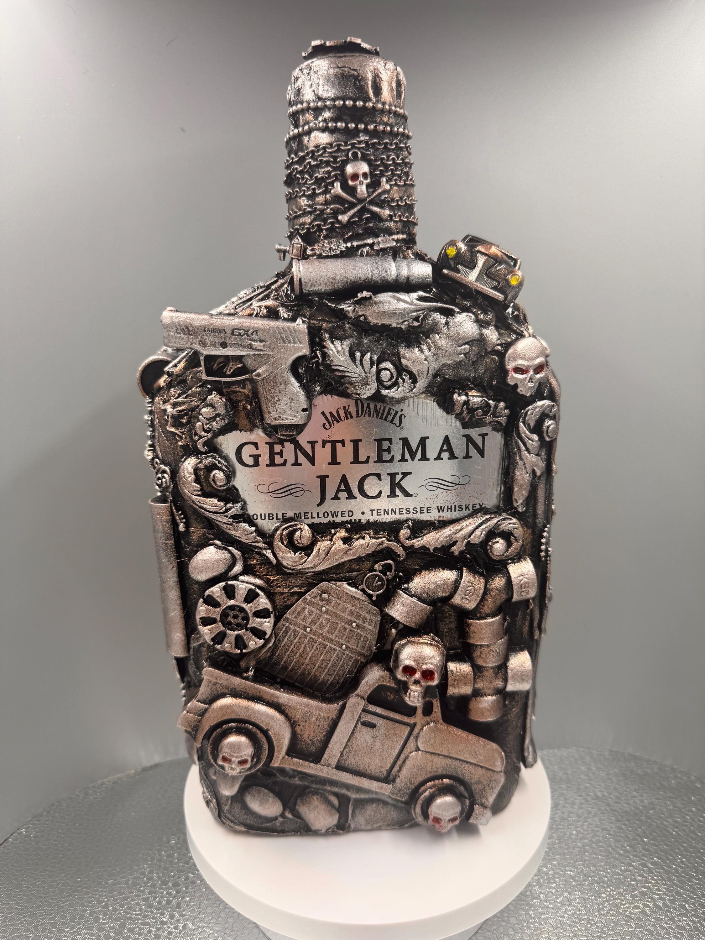 Jack Daniels Gentleman Jack Bottle Art, Steam Punk Decor, Steam Punk ...