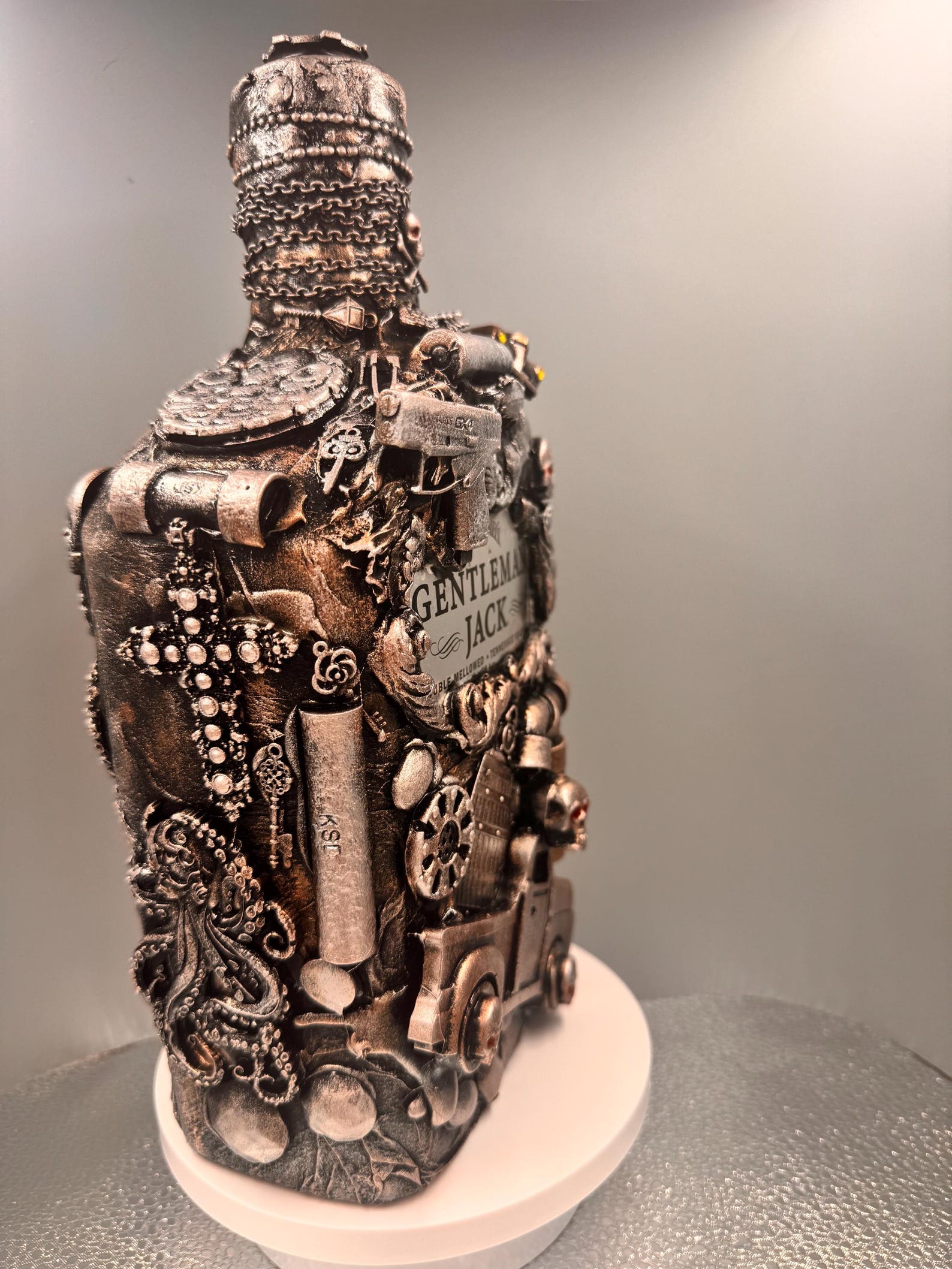 Jack Daniels Gentleman Jack Bottle Art, Steam Punk Decor, Steam Punk ...