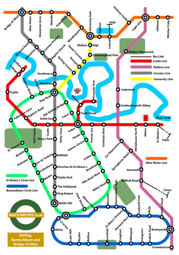 Stirling, Bannockburn and Bridge of Allan (stirlingshire) Fictional ...