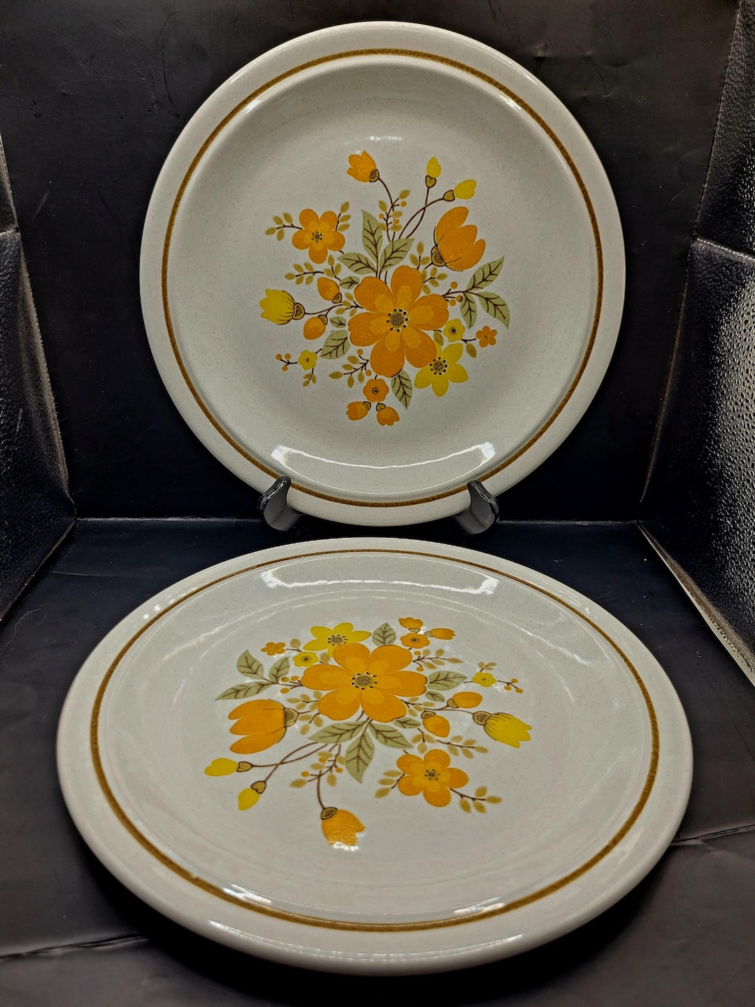 Vintage Stoneware Dinner Plates Set of 2 Color Stone by Nikko 10" Made ...