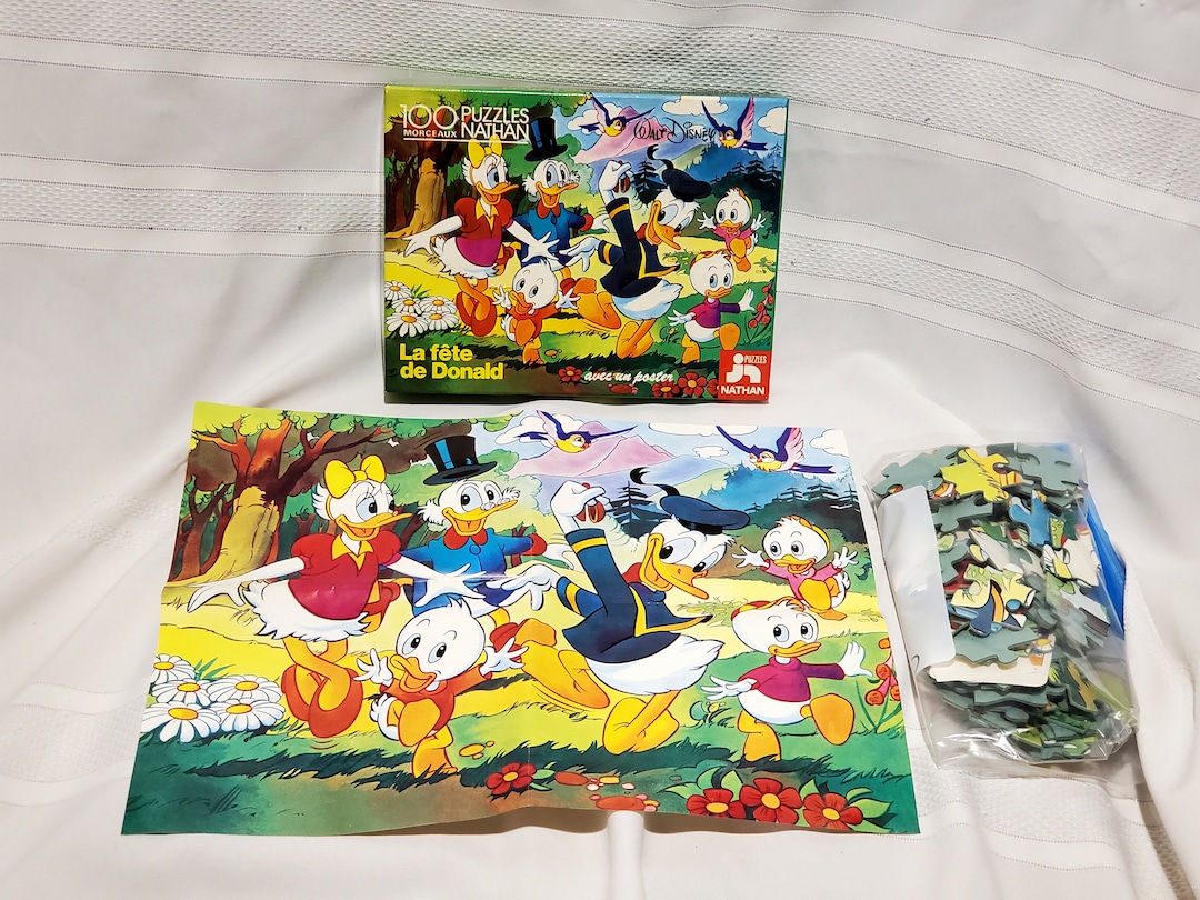 Vintage Walt Disney Donald Duck Puzzle 100 Pieces Complete With Box ...