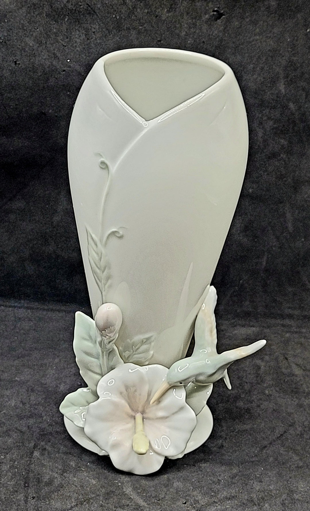 Vintage Hummingbird Bud Vase Porcelain Hand Painted 6.25 - Etsy