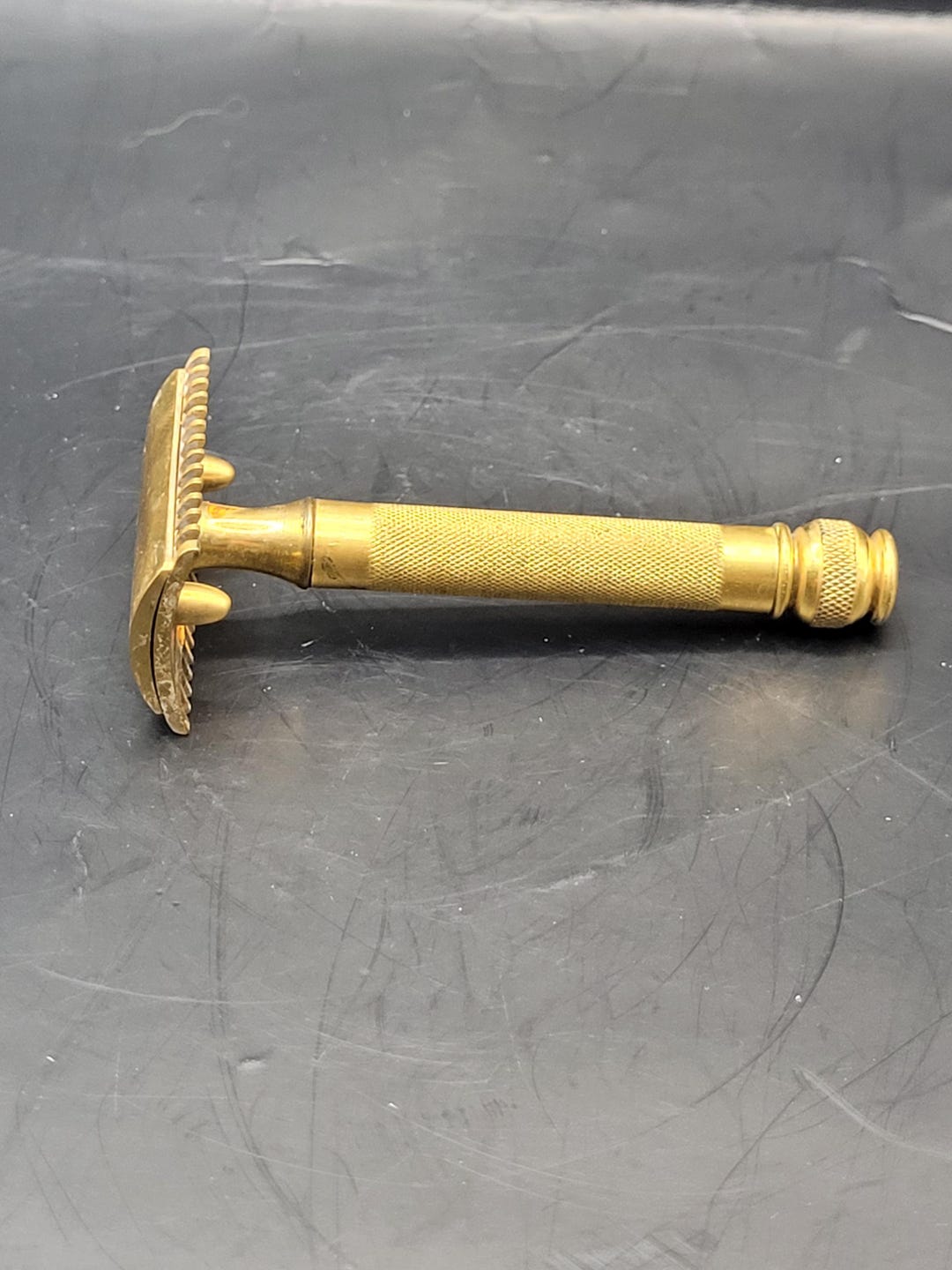 Vintage Gillette 1940s Gold Tone Ball End Double Edge Safety Razor Made ...