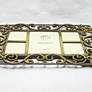 Vintage Photo Frame Brass Giftcraft Ornate Metal 3.5" X 5" Made in ...