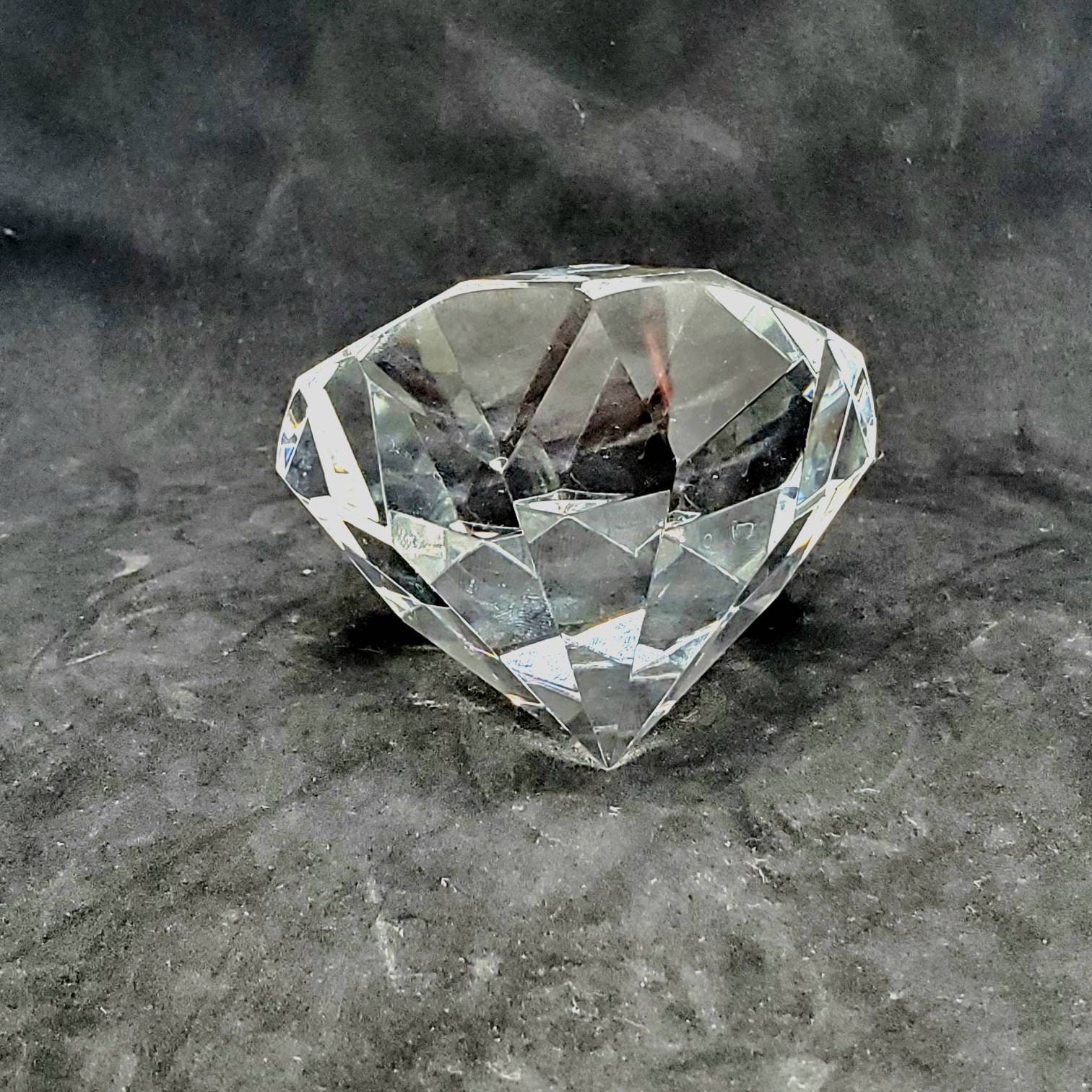Vintage Oleg Cassini Crystal Glass Solitaire Diamond - Etsy