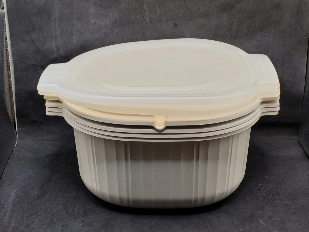 6 Pc. Vintage Rubbermaid Microwave Stack Cooker 3qt 2qt 1qt Steamer ...