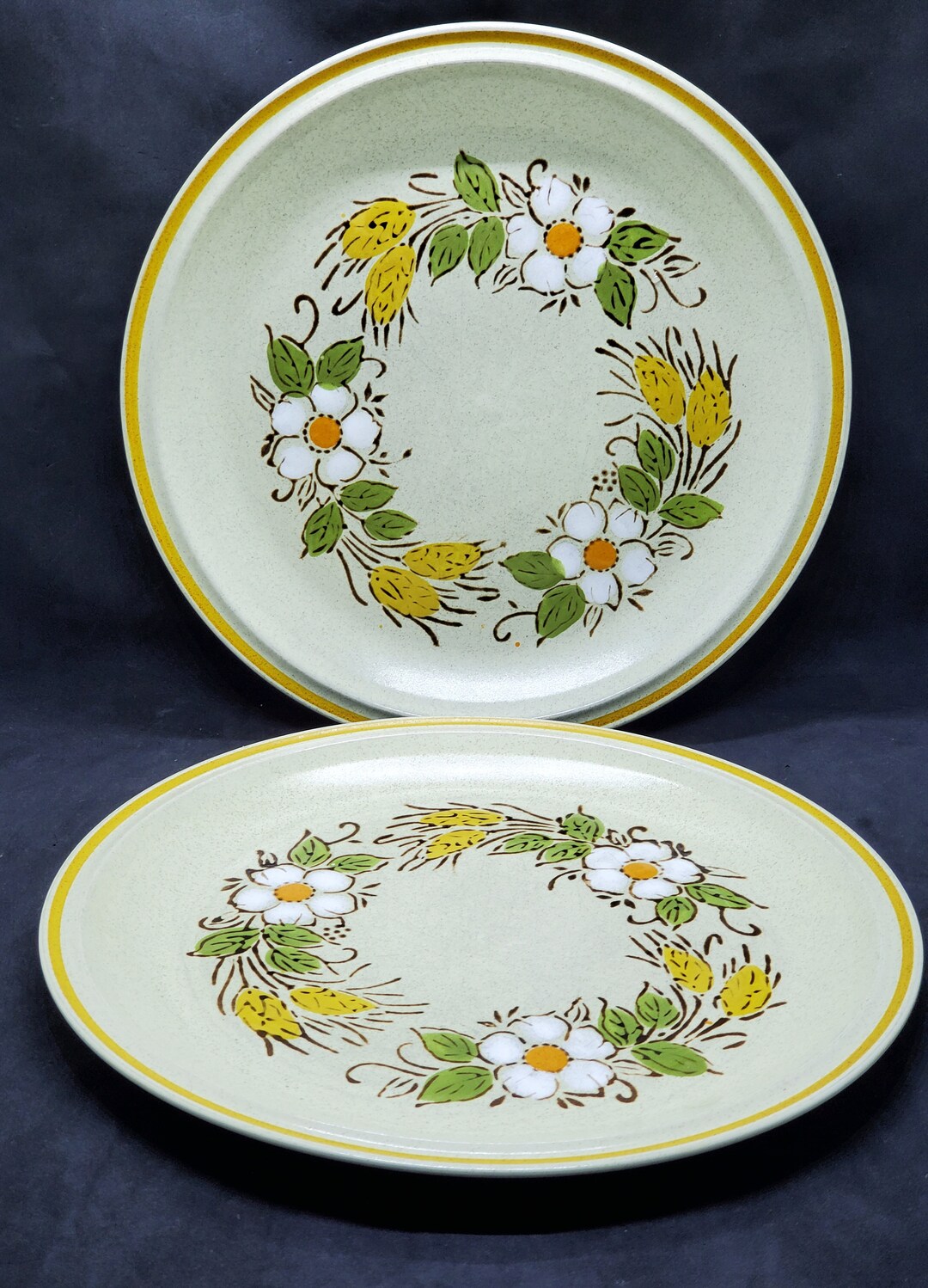 Vintage Hearthside Garden Festival Prairie Flowers 10.5 Dinner Plates ...