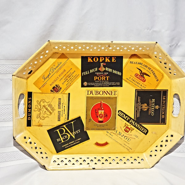 Vintage Bar Serving Tray - Etsy