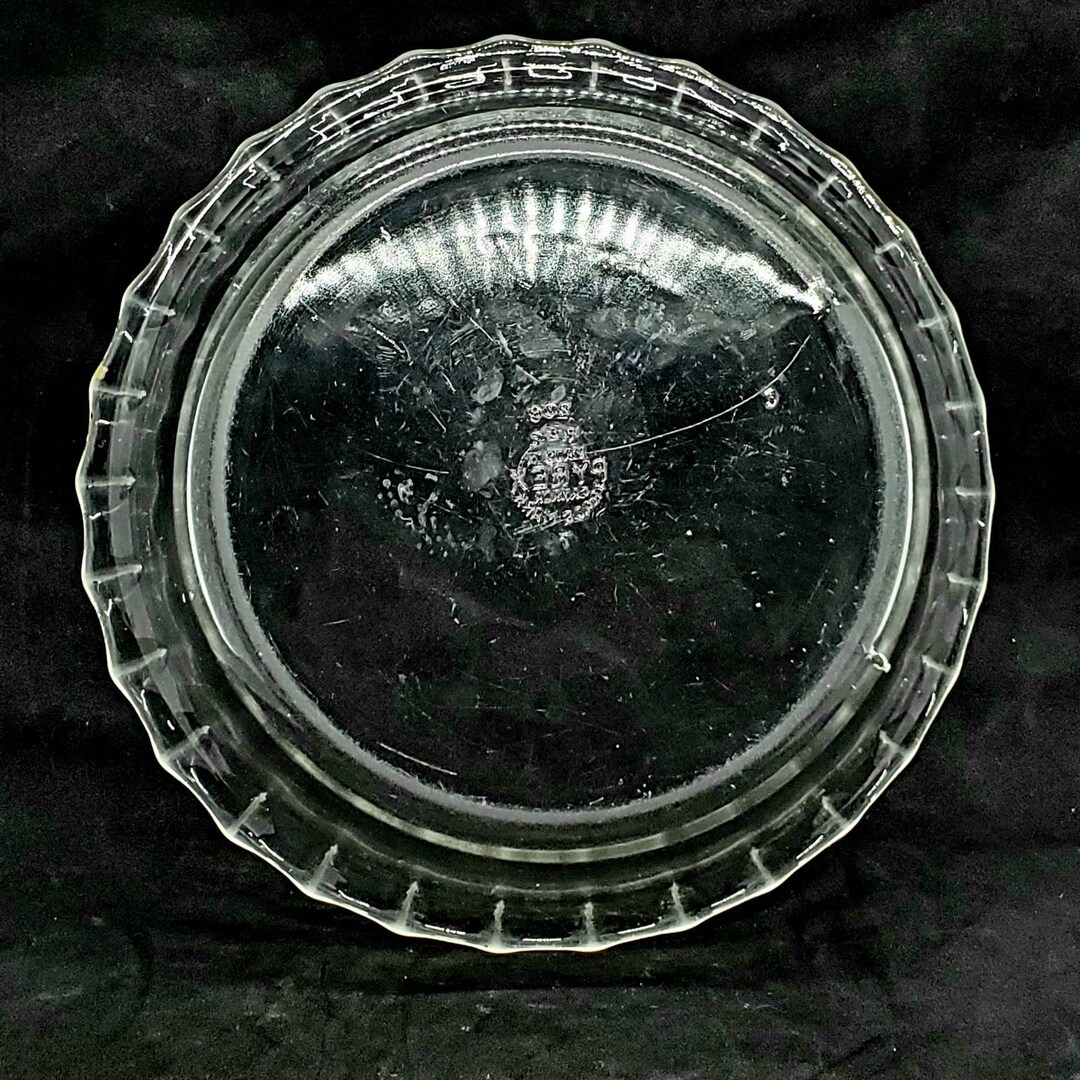 Vintage Pyrex 208 Pie Plate Fluted Scalloped Edges Clear Glass Canada 8 ...