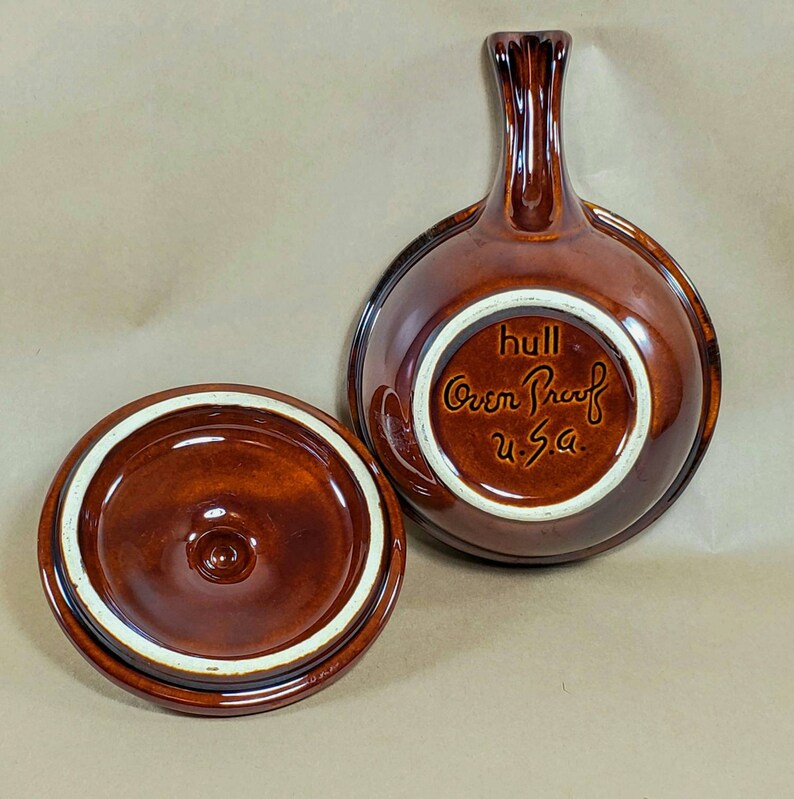 Vintage Hull Oven Proof Usa Brown Drip Soup Bowl With Handle - Etsy