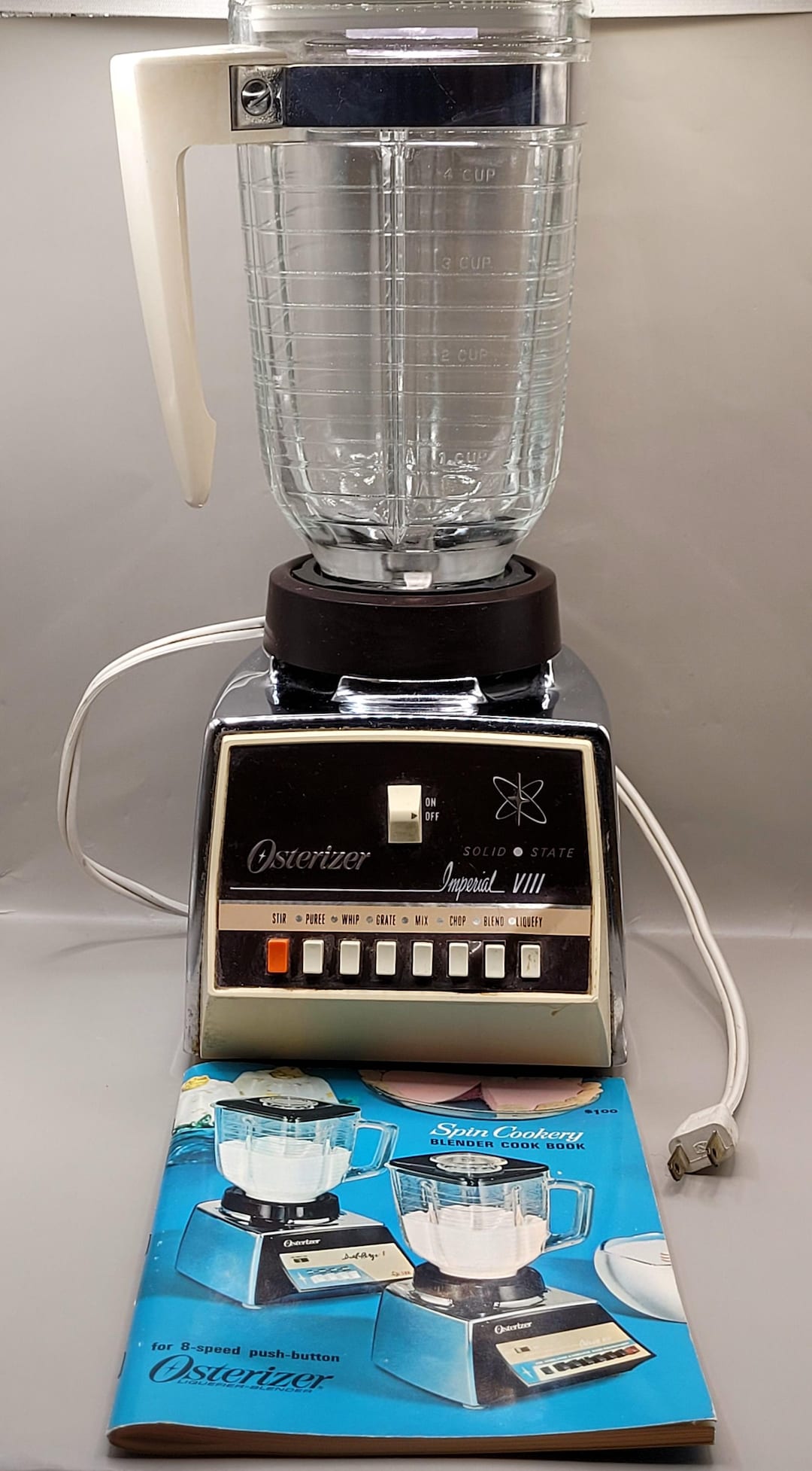 Vintage OSTER Osterizer Imperial 8 VIII Speed Blender Chrome Base W ...