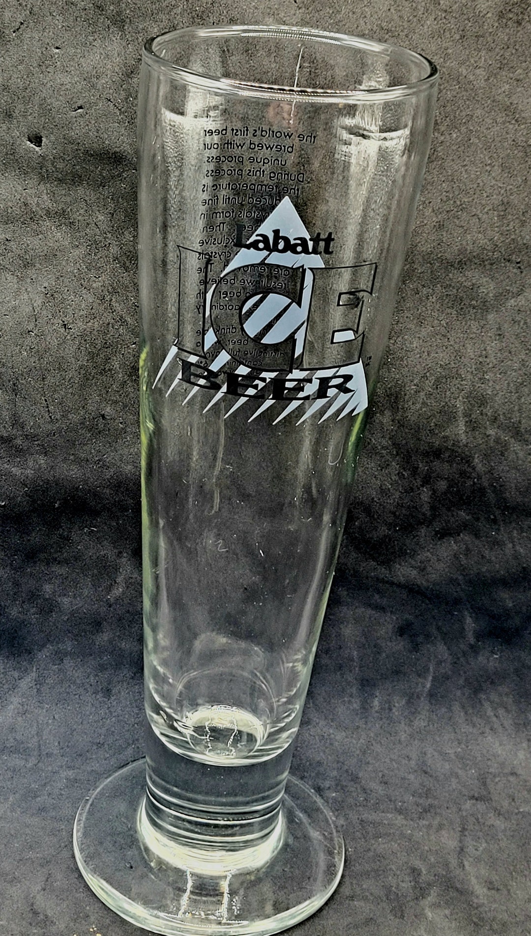 Vintage Labatt Ice Beer Pilsner Glass Flute 13 OZ Barware READ - Etsy